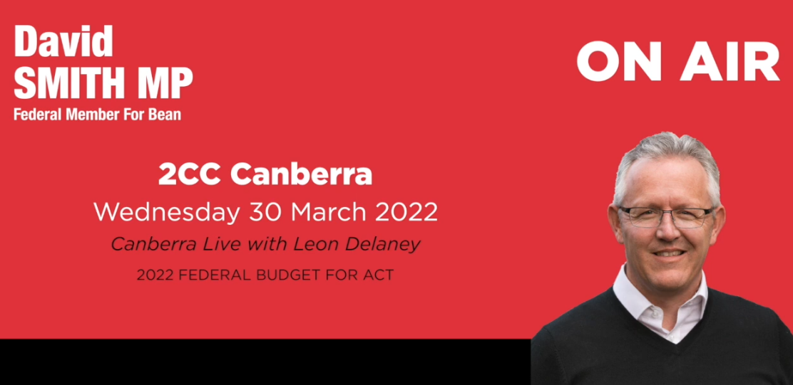 Radio Interview - 2CC Canberra Live - 30 March 2022